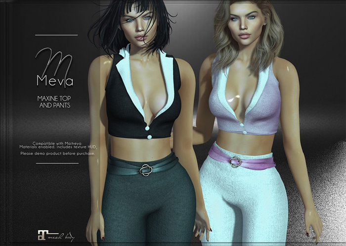 Second Life Marketplace - Meva Maxine Pants and Top Demo Box